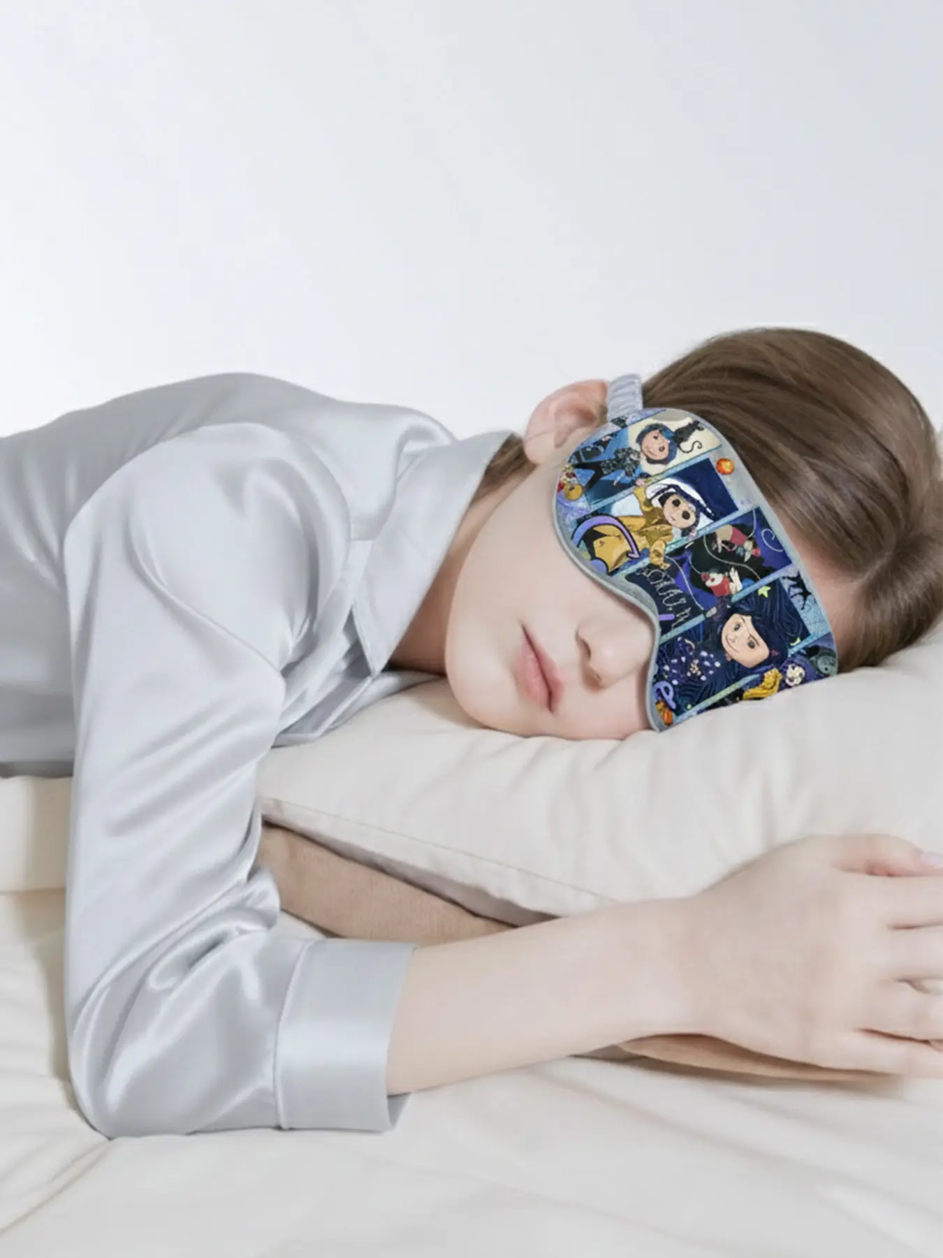 Ghost Mom - Printed Silk Sleep Mask, Blackout Sleep Mask, Cartoon ...