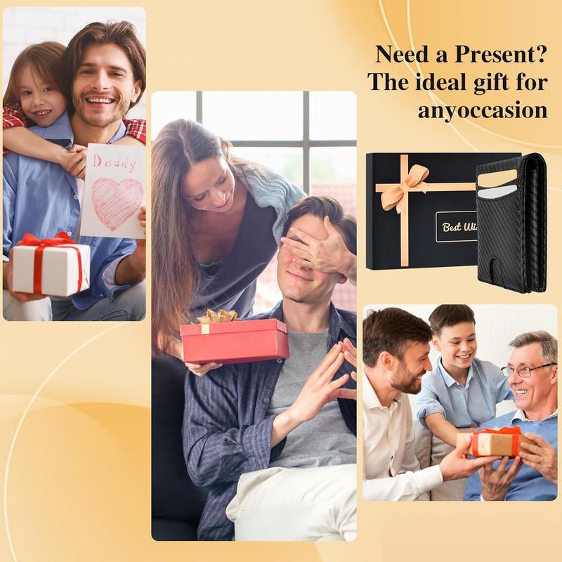 Wallets for Men Stocking Stuffers Gifts: Christmas Gift Valentines Day ...