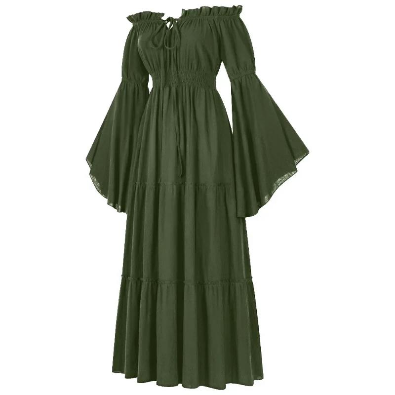 Women Renaissance Irish Dress Off Shoulder Medieval Peasant Pirate ...
