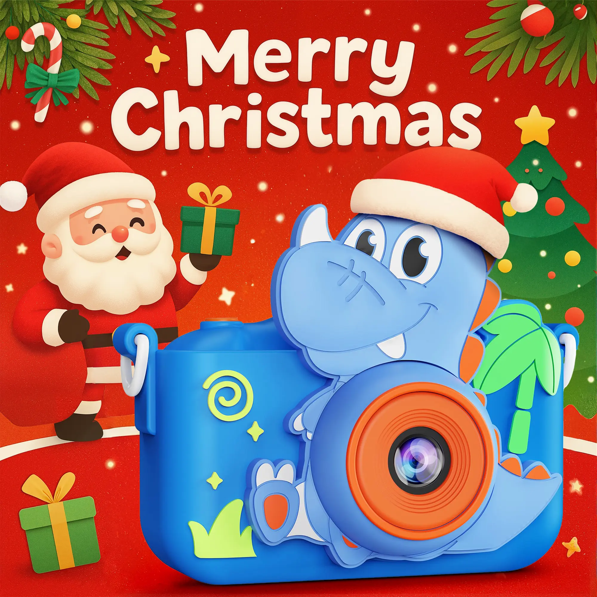 Dinosaur Fun Camera Toy for Kids 1080P Dual Camera 32GB SD Card Selfie ...
