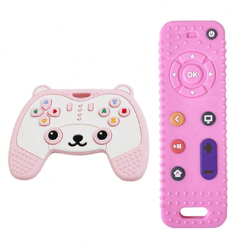 Silicone Teething Toys (2 Counts/set), Simulation Television Remote ...