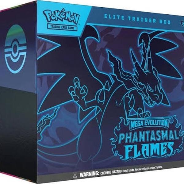 Pokémon Mega Evolution Phantasmal Flames Elite Trainer Box with 9 ...