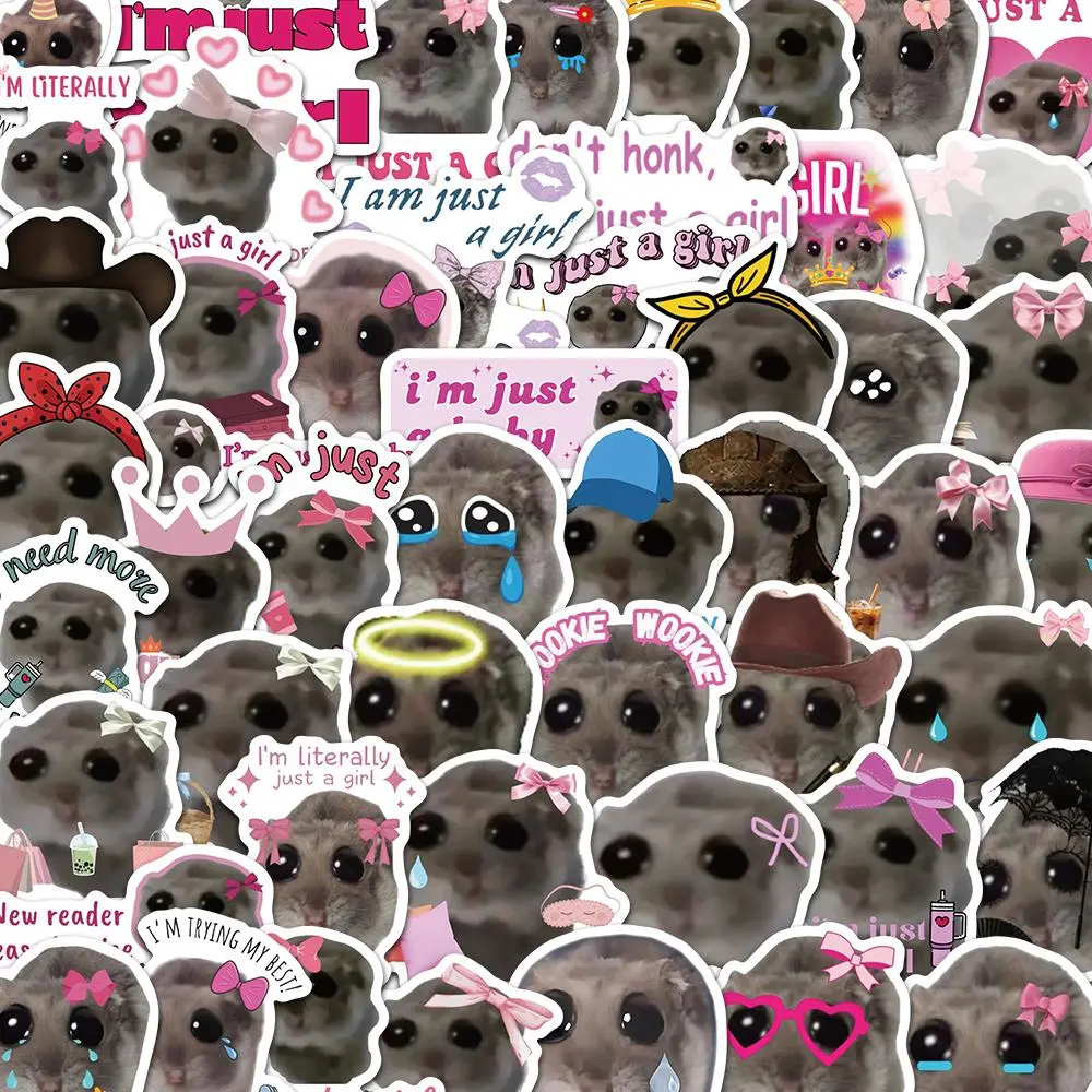 Hamster Meme Sticker, Funny Stickers, 56pcs/set Cute Animal Sticker ...