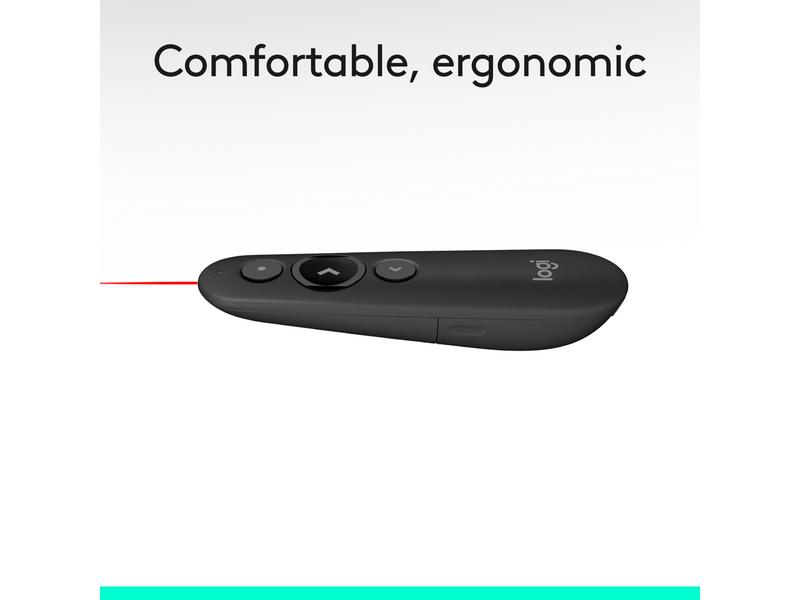 Logitech R500s Laser Presentation Remote, Bluetooth, USB-A Receiver ...