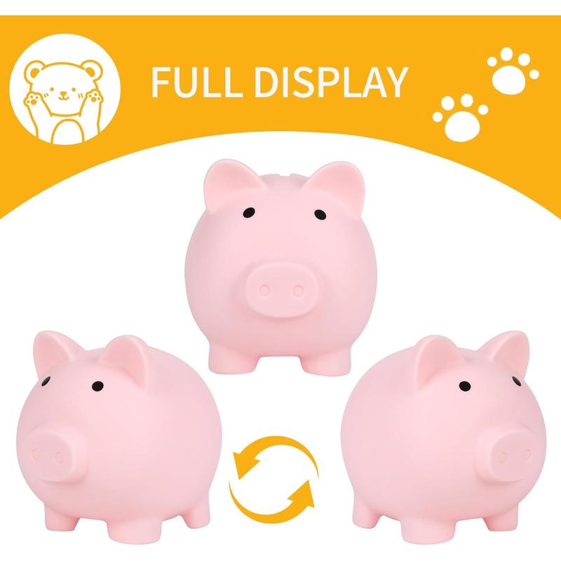 H&W Mini Piggy Bank, Plastic Coin Bank, Unbreakable Money Banks, Cute ...