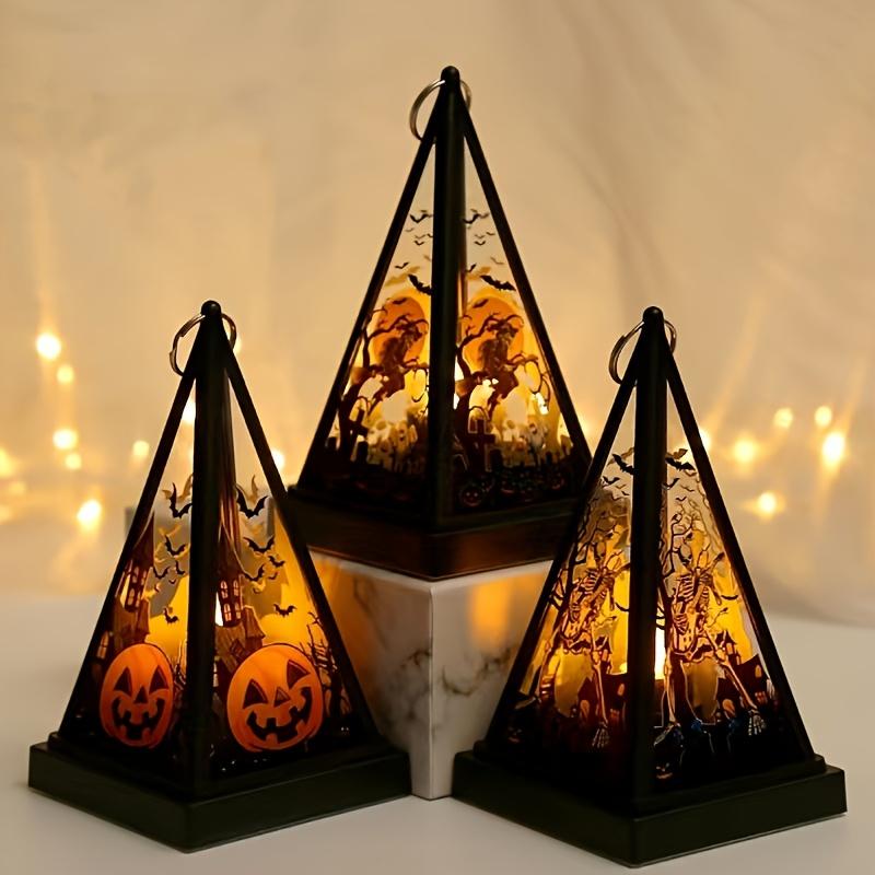 Halloween Decoration Triangular Cone Lamp, Hanging Triangle Light ...