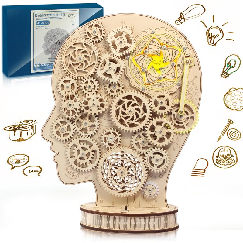 【TOKMOC】3D DIY Wooden Puzzle brainstorming model kit,Wooden Building ...