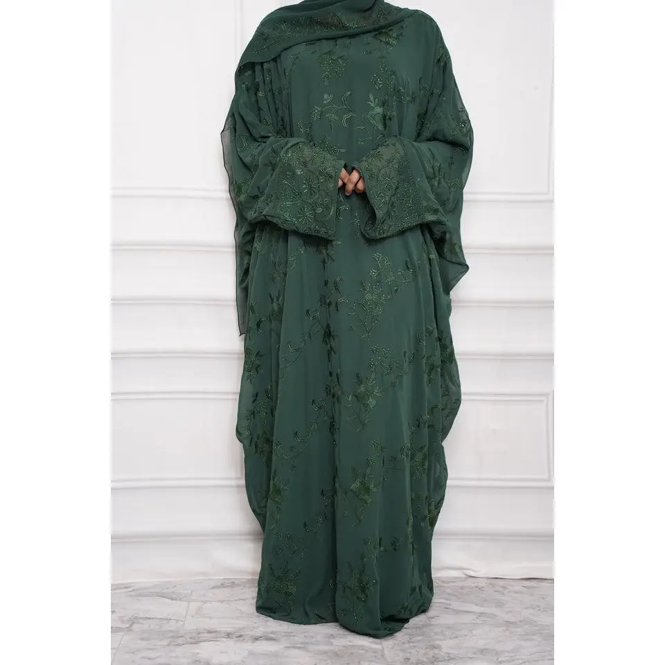 JANNAH closed farasha abaya with matching hijab. Soft, flowy fabric ...