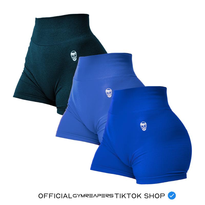 Gymreapers 3 Pack Infinity Seamless Scrunch Shorts for Women - TikTok Shop