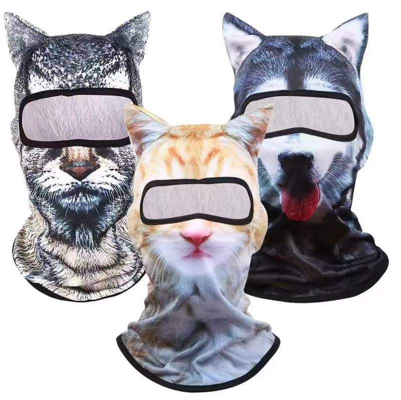 3D Cat Ski Balaclava Sheisty Face Mask with Ears for Music Festivals ...