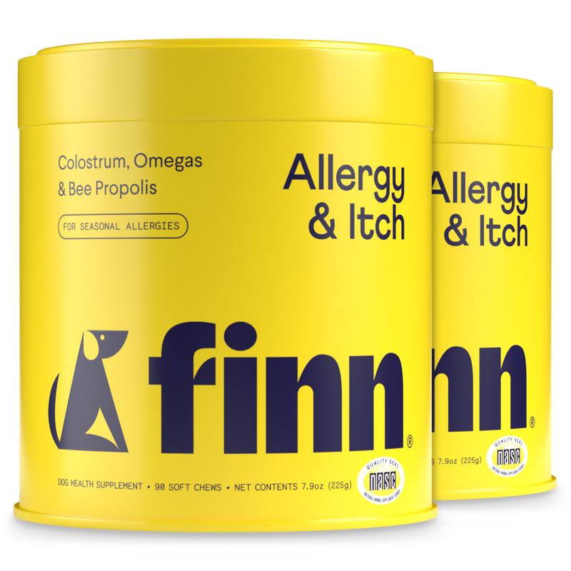 FINN Allergy & Itch 2-Pack - Soft Chew Supplement For Dogs - Seasonal ...