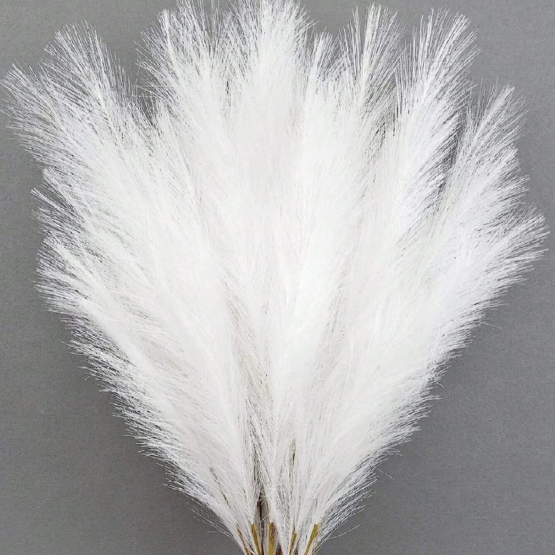 5pcs Artificial Rush Grass Decorations, Fluffy Fake Rush Branches, Vase ...