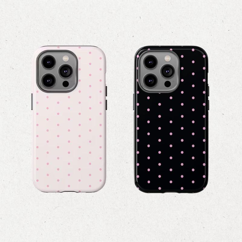 Pink Polka Dots iPhone Case for iPhone 17 16 15 14 13 12 Series ...