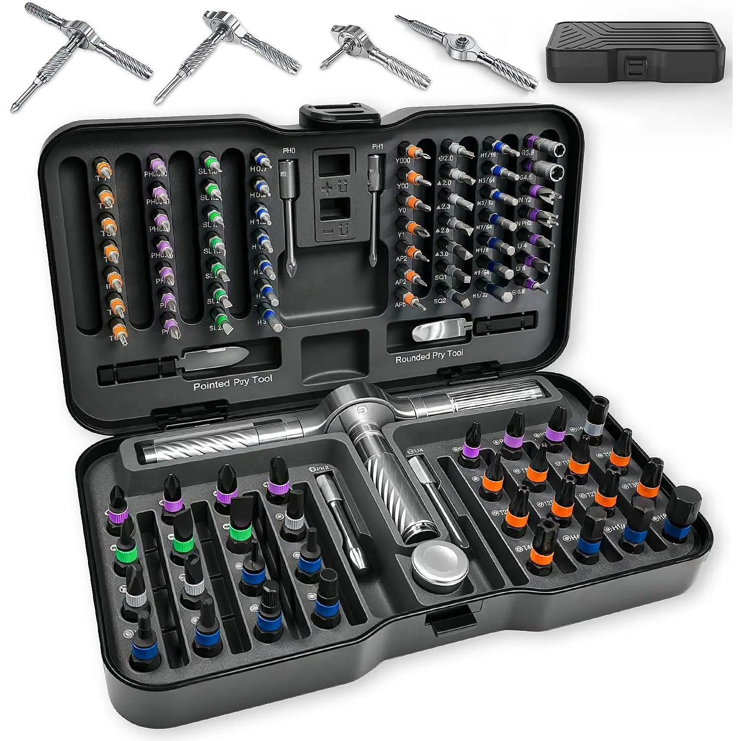 100 in1 Ratcheting Set, 94 S2 Steel Bits, Storage Case for , Drone ...