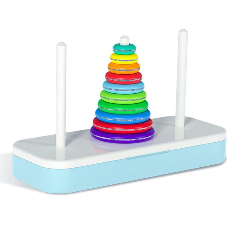 Hanoi Tower Puzzle Game - 1 Set Wooden Logic Tower Teasers for Kids ...