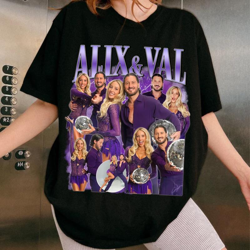 Alix & Val Dancing With The Stars 2025 T-shirt, Couple Alix Earle & Val ...