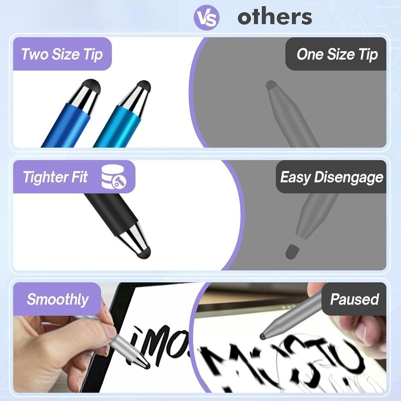 Stylus Pens for Touch Screens, 10 Pack 0.24"+0.36" High Sensitivity ...