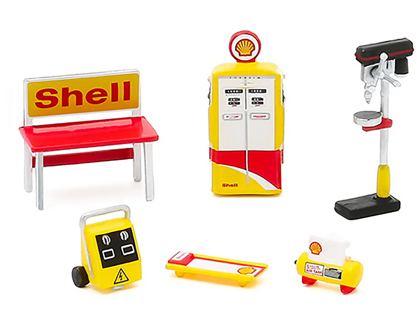"Shell Oil" 6 piece Shop Tools Set "Shop Tool Accessories" Series 3 1/ ...