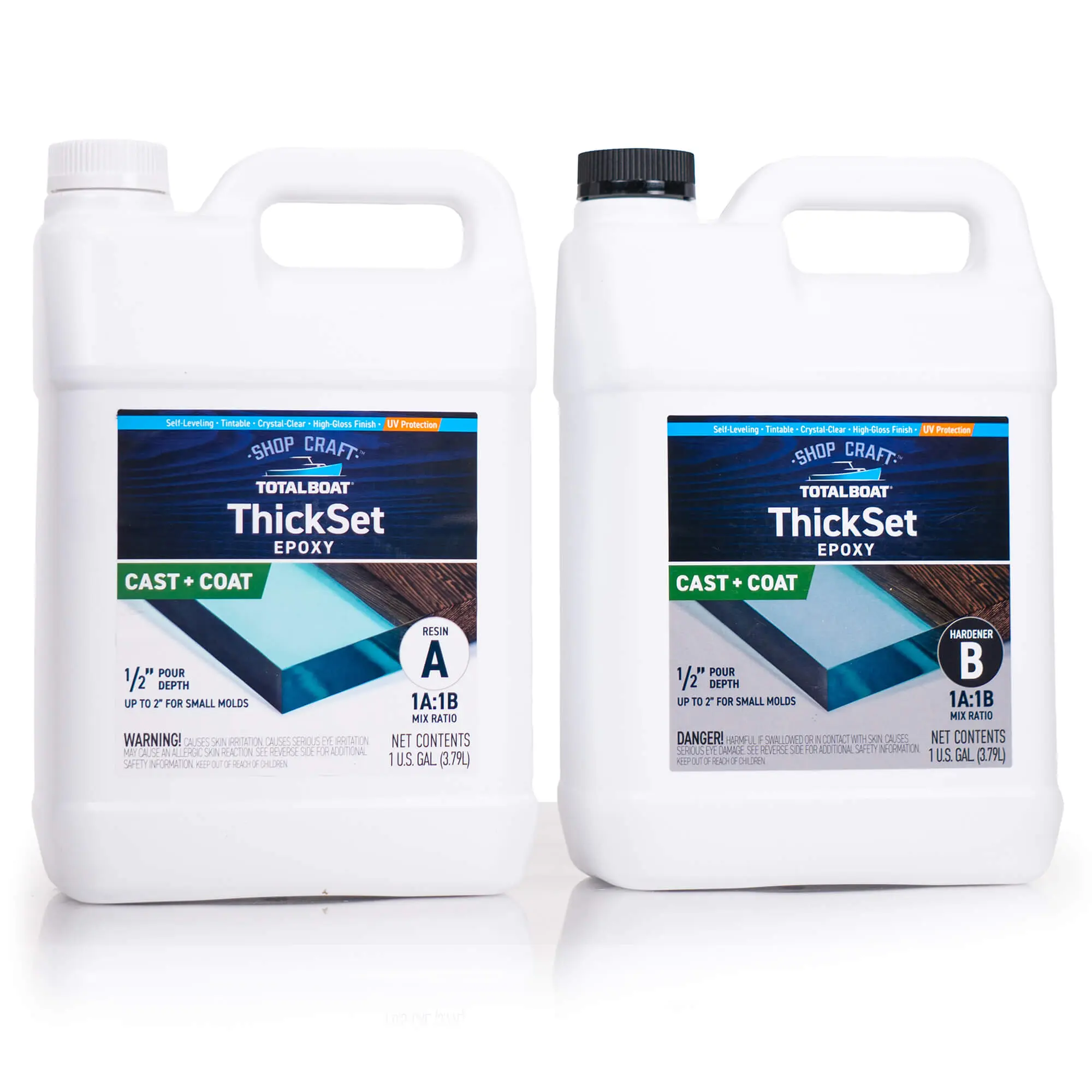 ThickSet Cast + Coat Deep Pour Epoxy Resin Kits - Crystal Clear Thick ...
