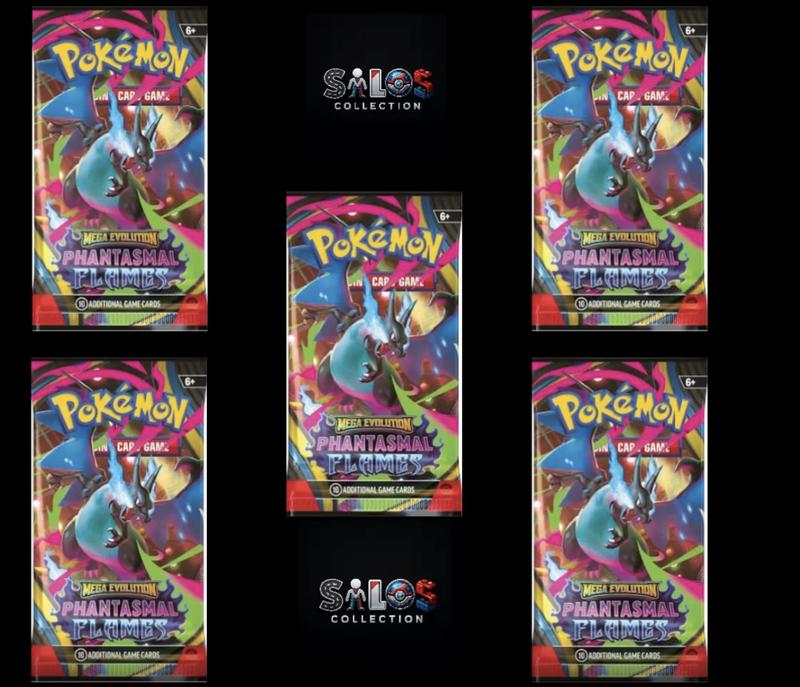 Phantasmal Flames 5 Pokemon Booster Packs - TikTok Shop
