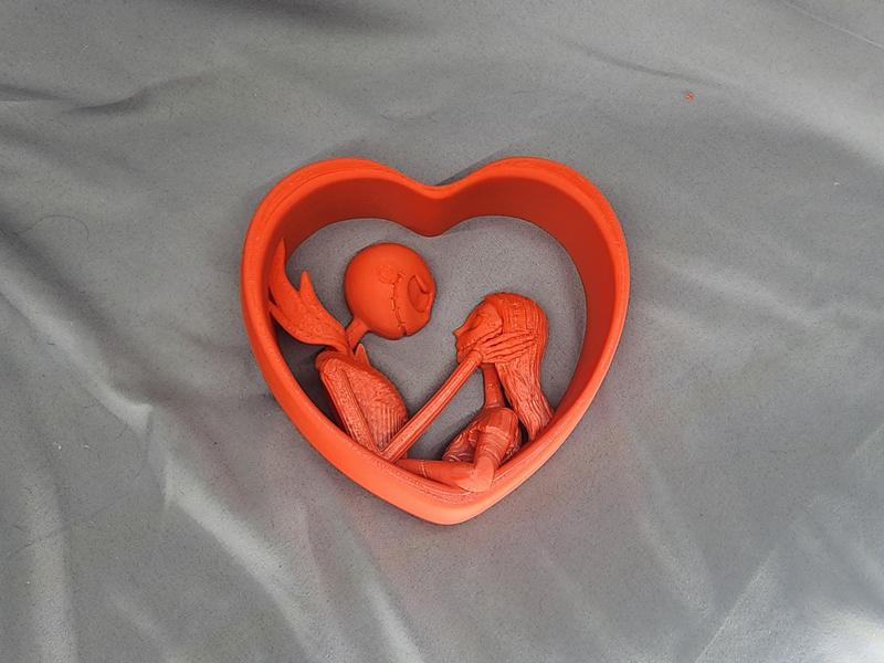 Jack and Sally heart-shaped decoration - TikTok Shop