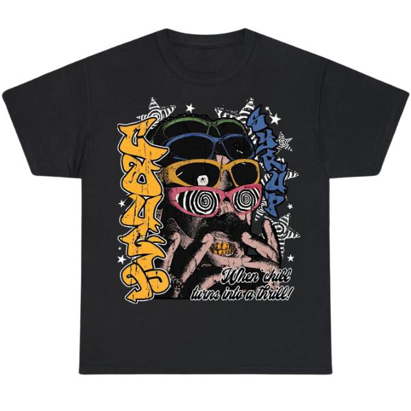 Sopula Cough Syrup Tee – Psychedelic Graphic Cotton T-Shirt | Y2K ...