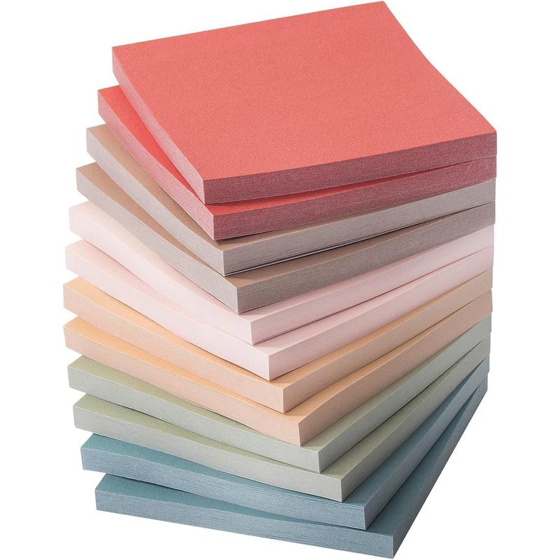 Colorful Sticky Note, 6 Counts Portable Vintage Color Sticky Note ...