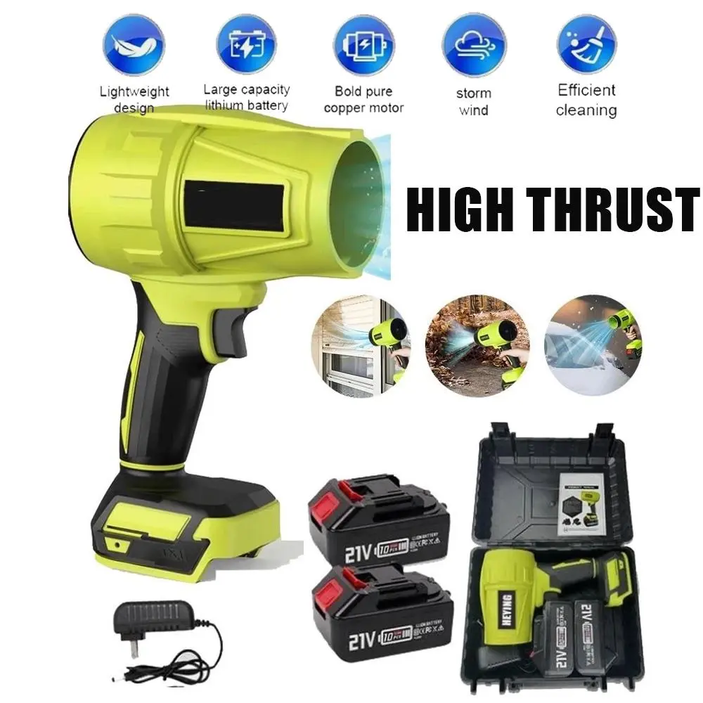 Cordless Leaf Blower Electric Air Duster, 2 x 4.0Ah Batteries, Turbo ...