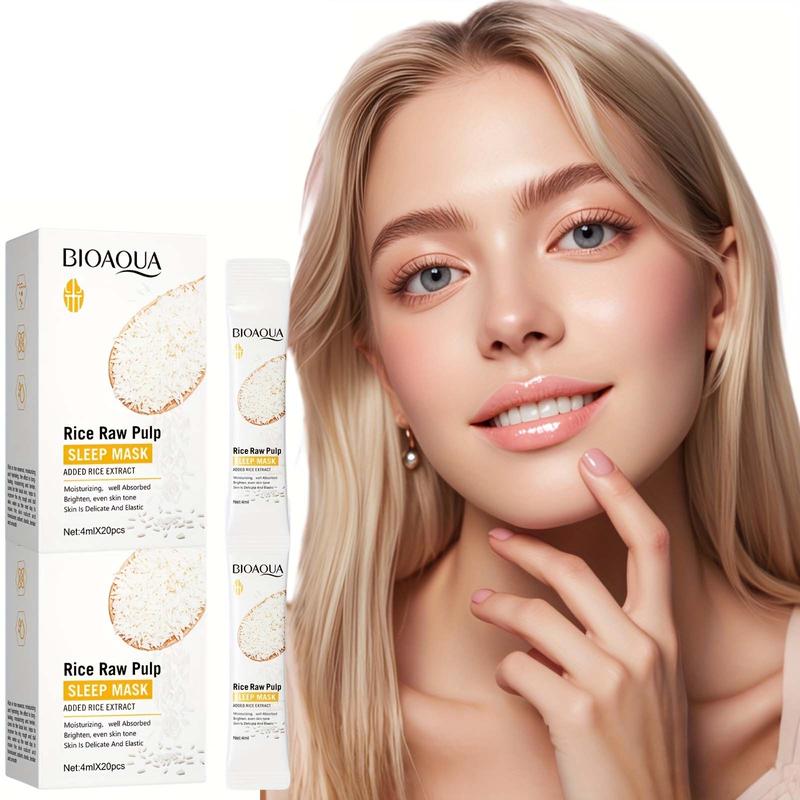 BIOAQUA Rice Raw Pulp Sleep Mask Moisturizing Hydrating Firming ...
