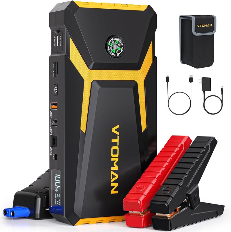 VTOMAN V6/V8 Pro Jump Starter 2000/3000A Car Battery Charger Portable ...