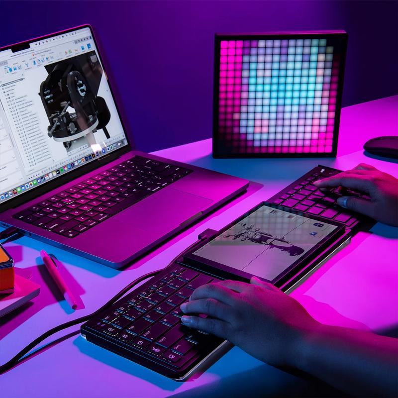 Mobile Pixels Tetra Keyboard with 8" Touchscreen, Customizable Hotkeys ...