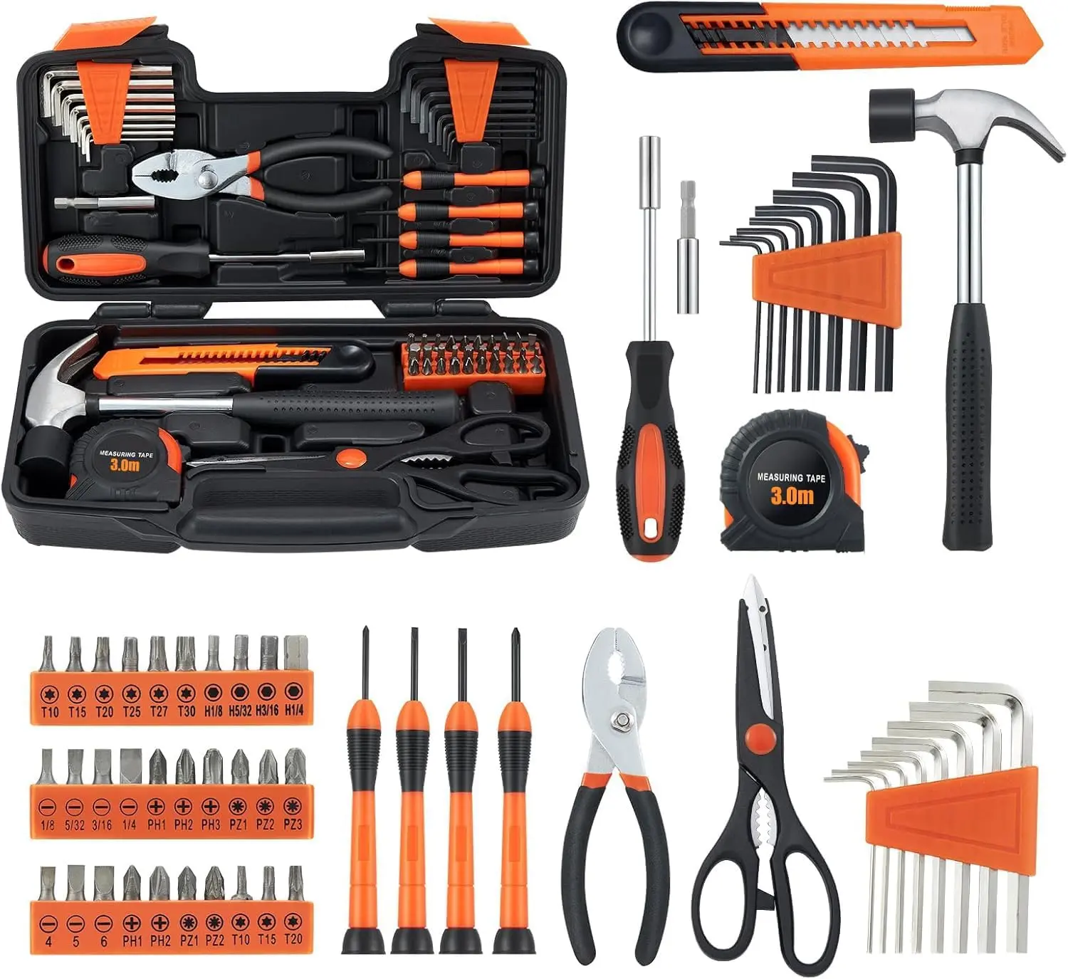 58-Piece Household Tool Kit, Home Repair Hand Tools with Toolbox ...
