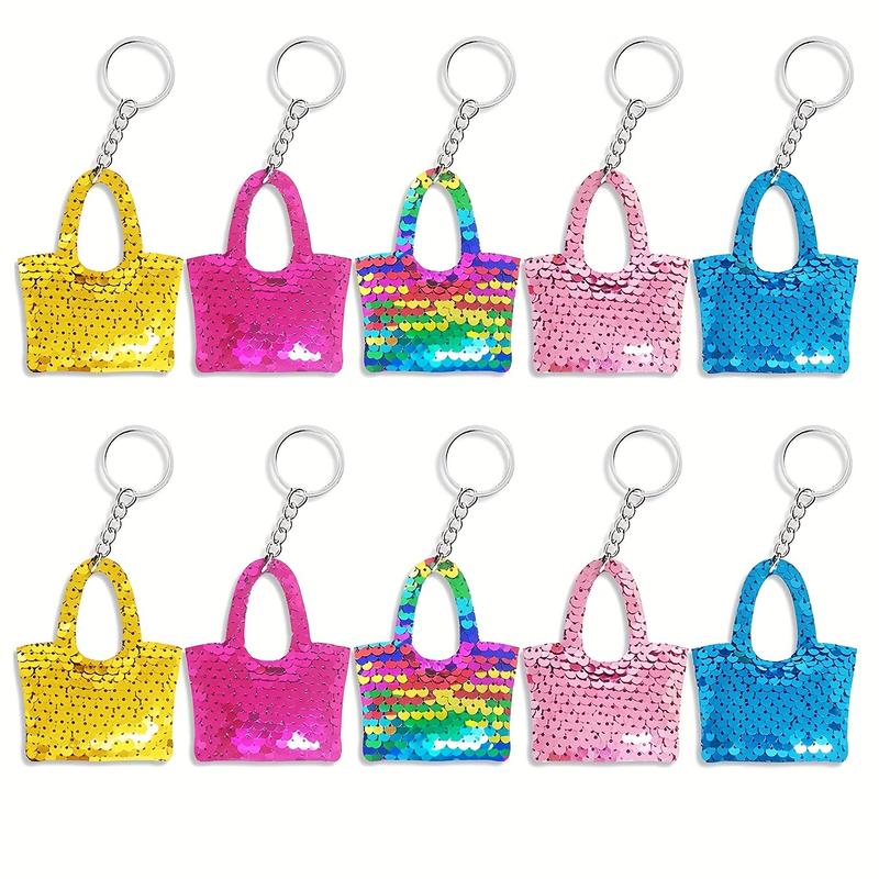 Flip Sequin Bag Keychain 10 Pieces Fashion Women's Versatile ...