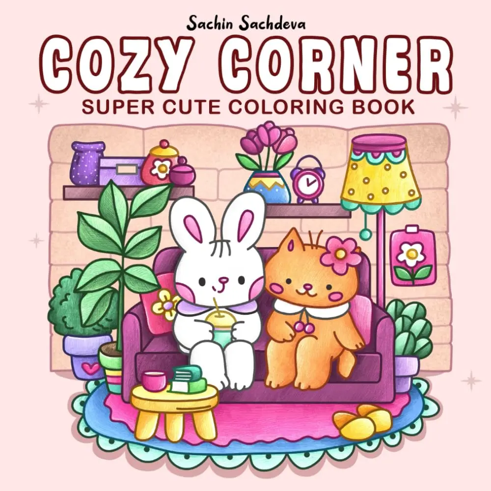 Cozy Corner: Super Cute Coloring Book for Adults and Teens with ...