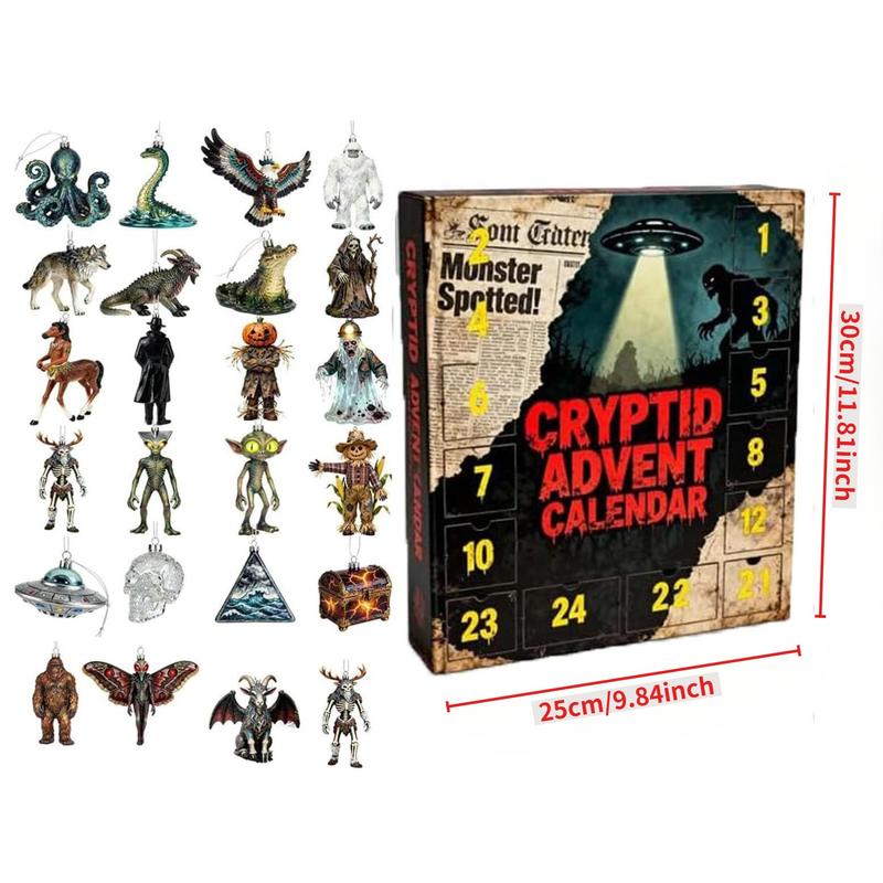 Cryptid Advent Calendar, 24-Day Monster Legend Countdown, Collectible ...