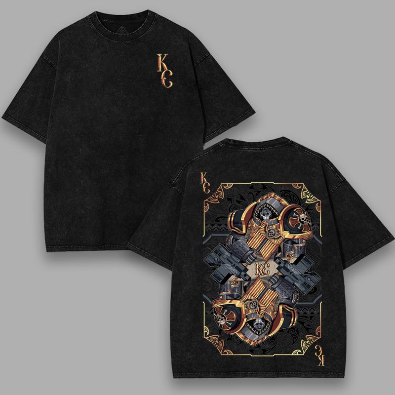 Warhammer 40K King Card Washed Graphic Tee, Vintage Design Tshirt gifts ...