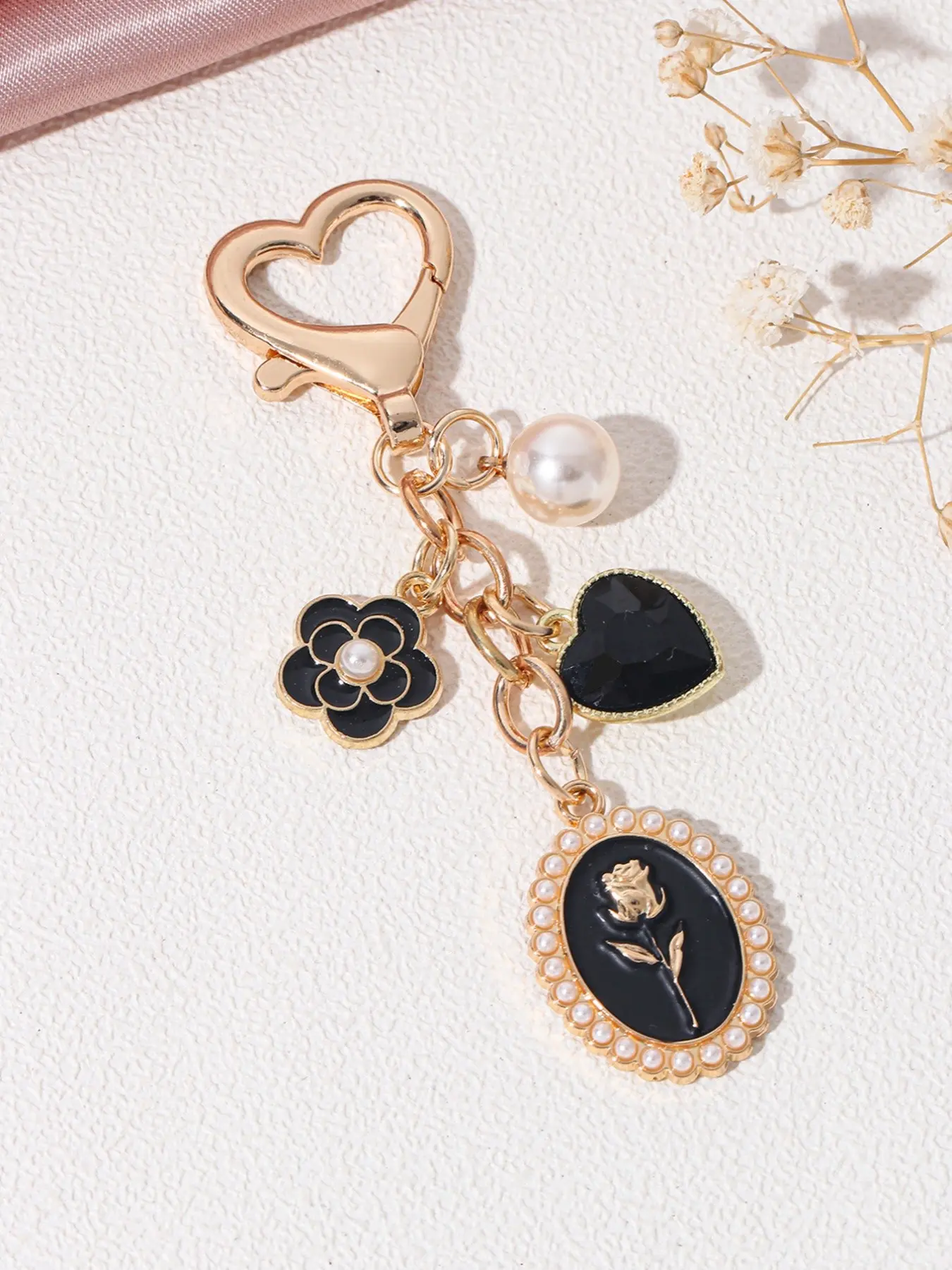 Heart Rose Butterfly Keychain, Bag Charm Keychain, Fashion Keychain ...