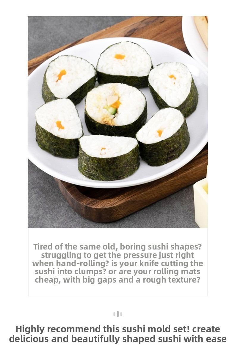Sushi Mold Household Sushi Tool Set Seaweed Rice Roll Maker Nori Easy ...