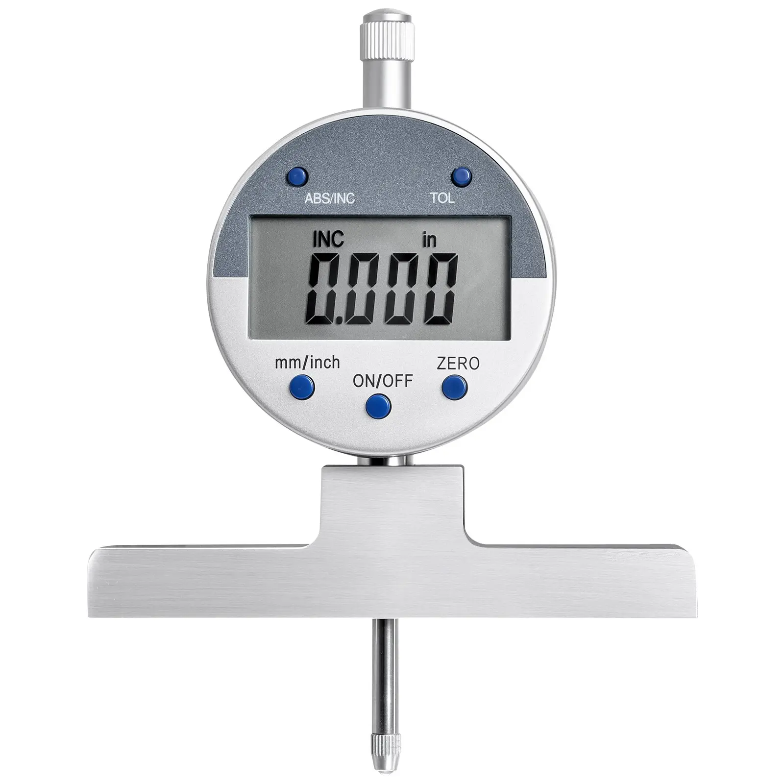 VEVOR Depth Gauge, Depth Micrometer Digital Electronic Indicator 0-22 ...