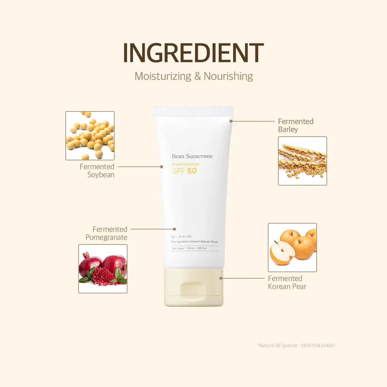 SPF 50 Soy Daily Moisturizer - Nourishing & Non-Greasy Face Cream, 1.69 ...