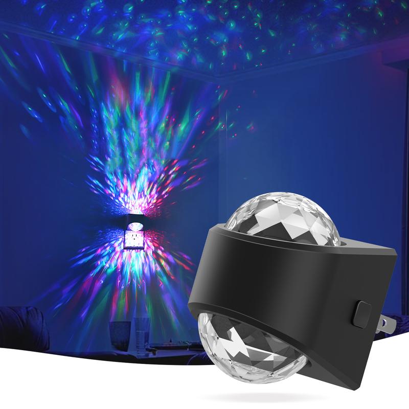 【AUTO ON in Dark】Night Lights Plug into Wall, 9-Color RGB Galaxy with ...