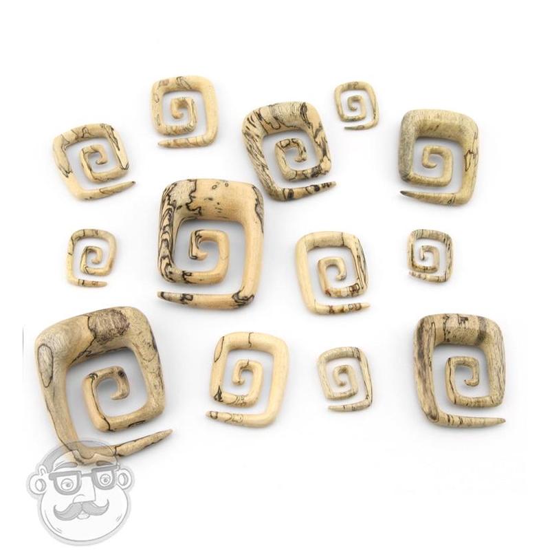 Tamarind Wood Square Spirals
