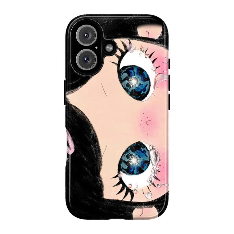 Sad Crying Anime Girl Eyes Phone Case – Aesthetic Kawaii Manga Art, Emo ...
