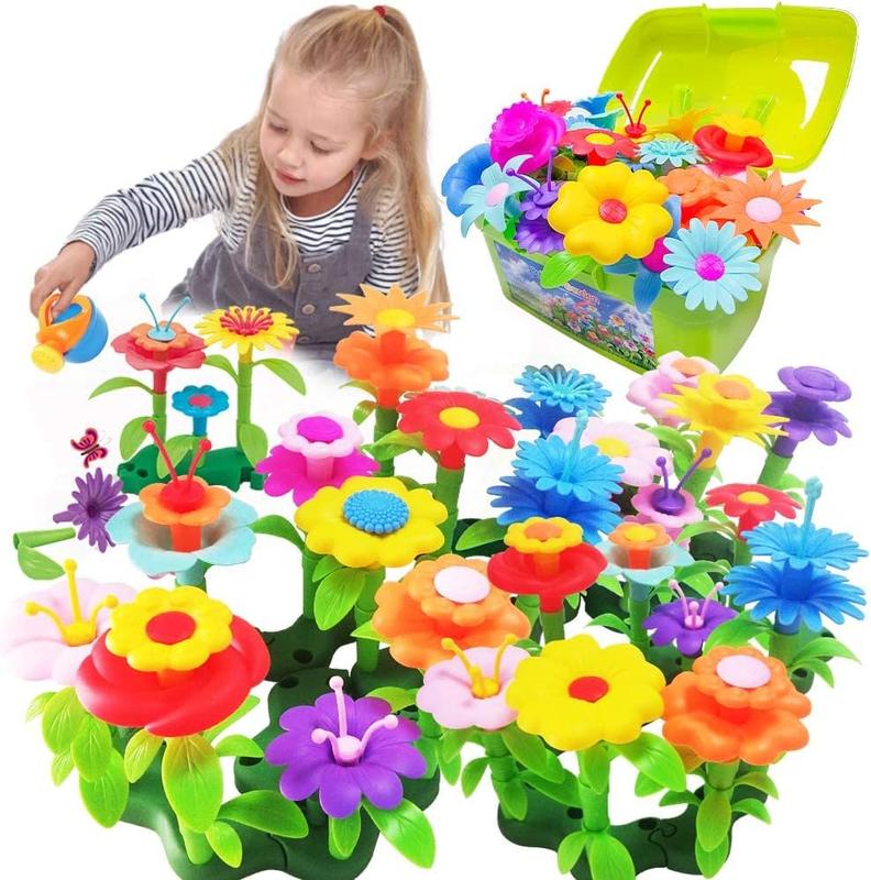 Flower Garden Building Toys for Girls 130 PCS Floral Arrangement ...
