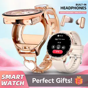 Smart Watch with Earbuds, 2.02" HD Screen, 2 in 1 Smart Watches for Men ...