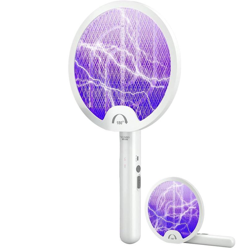 4000V Electric Fly Swatter Racket Smart Bug Zapper with USB ...
