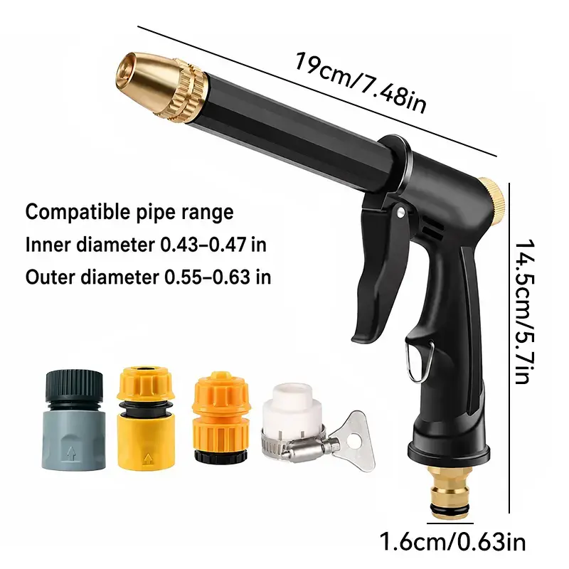 Summervibes Portable High Pressure Water Sprayer, Adjustable Garden ...