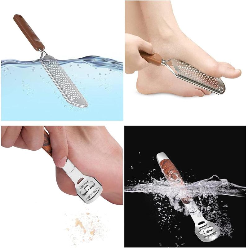 Colossal Foot Rasp & Wood Handle Callus Shaver (10 Replacement & 1 Foot ...