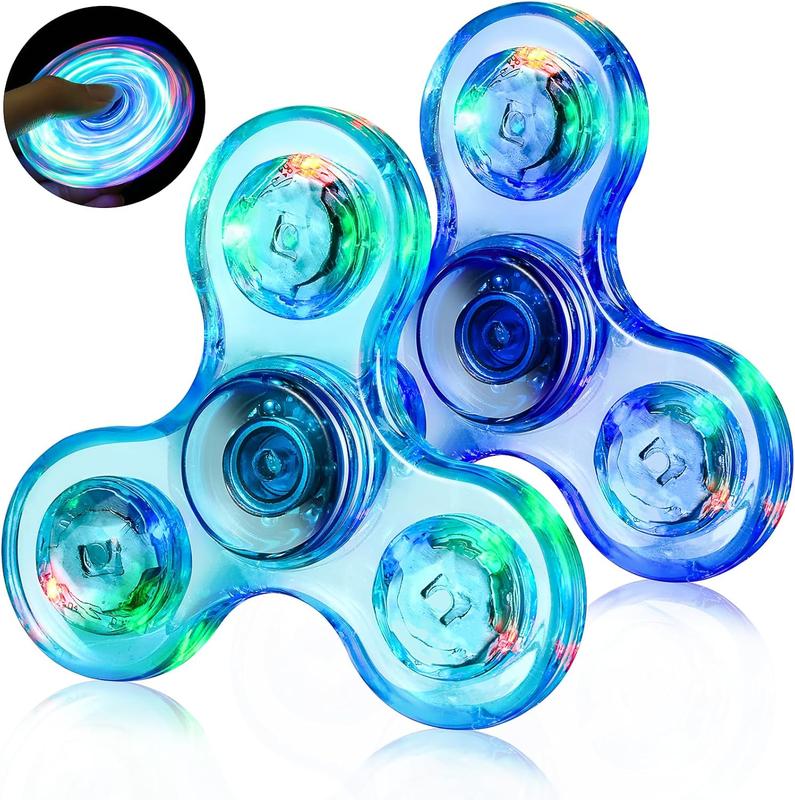 Fidget Spinner for Kids 2 Pack, Light up Sensory Fidget Toys for Boys ...