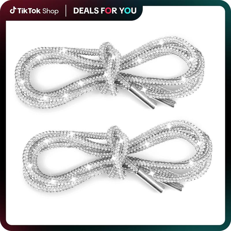 1 Pair Glitter Rhinestone Shoe Laces, 3.5mm Exquisite Shiny Shoelaces ...